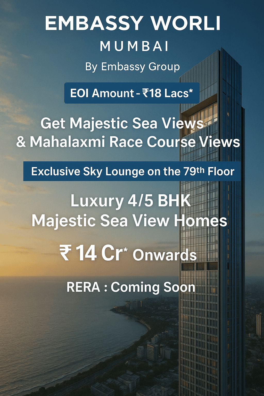 Embassy Worli Mumbai By Embassy Group 📞 +91-9958-959-555